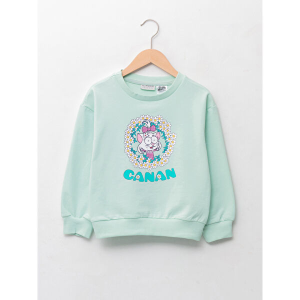 Bisiklet Yaka Kahraman Canan Baskılı Uzun Kollu Kız Çocuk Sweatshirt Bisiklet Yaka Kahraman Canan Baskılı Uzun Kollu Kız Çocuk Sweatshirt