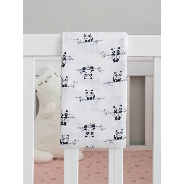 Baskılı Pamuklu Erkek Bebek Müslin Bez