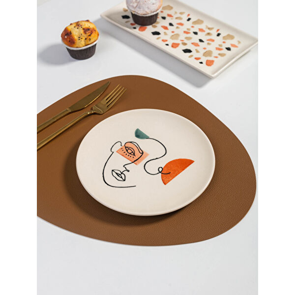 Baskılı Seramik Pasta Tabağı 21 Cm Baskılı Seramik Pasta Tabağı 21 Cm