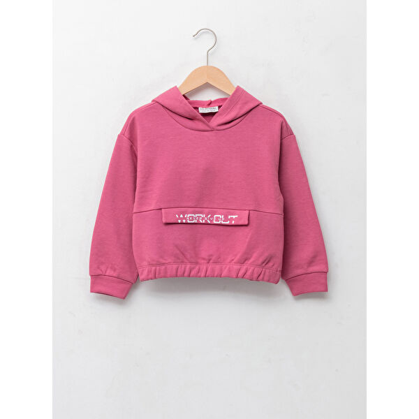 Kapüşonlu Baskılı Uzun Kollu Kız Çocuk Sweatshirt  Anne Kız Kombini Kapüşonlu Baskılı Uzun Kollu Kız Çocuk Sweatshirt  Anne Kız Kombini