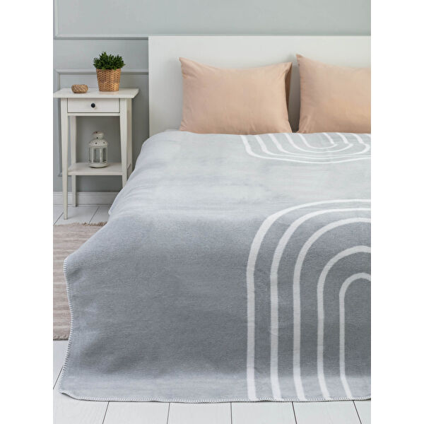 Çift Kişilik Pamuklu Desenli Battaniye 200x220 Cm