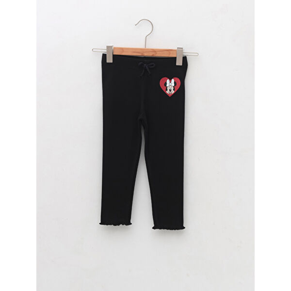 Beli Lastikli Minnie Mouse Baskılı Kız Bebek Tayt