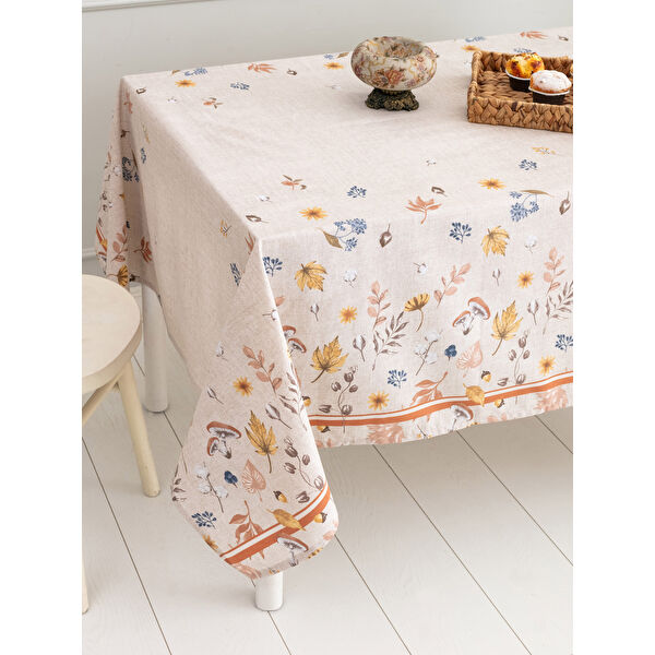 Çiçek Baskılı Masa Örtüsü 150x220 Cm