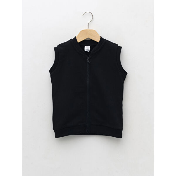 Bisiklet Yaka Fermuarlı Erkek Bebek Yelek