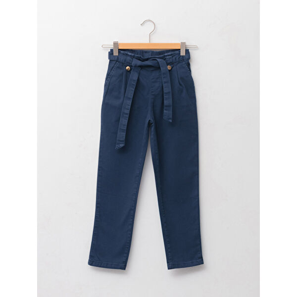 Beli Lastikli Basic Pamuklu Kız Çocuk Pantolon Beli Lastikli Basic Pamuklu Kız Çocuk Pantolon