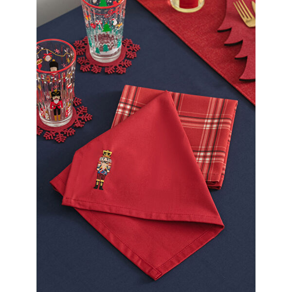 Yılbaşı Temalı Nakış Detaylı Keten Görünümlü Peçete 40x40 Cm Yılbaşı Temalı Nakış Detaylı Keten Görünümlü Peçete 40x40 Cm