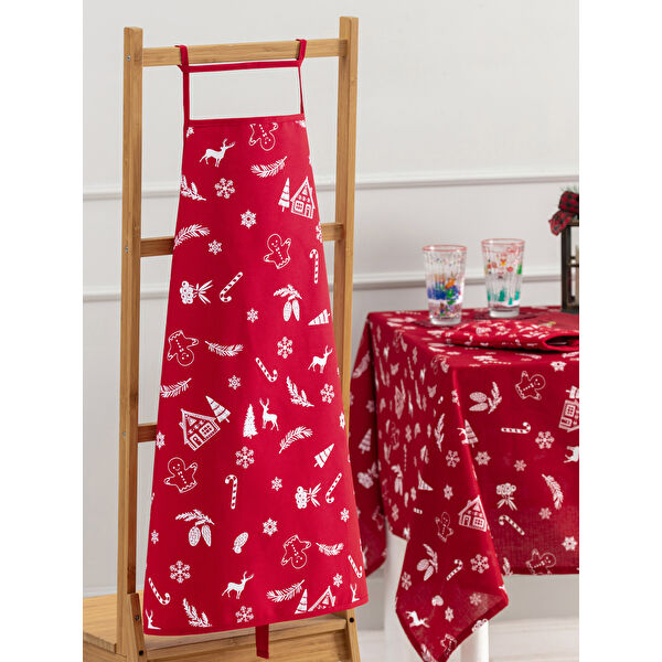 Yılbaşı Temalı Baskılı Gabardin Mutfak Önlüğü Yılbaşı Temalı Baskılı Gabardin Mutfak Önlüğü