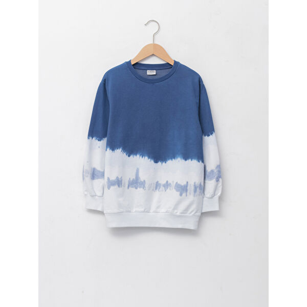 Bisiklet Yaka Batik Desenli Uzun Kollu Erkek Çocuk Sweatshirt Bisiklet Yaka Batik Desenli Uzun Kollu Erkek Çocuk Sweatshirt