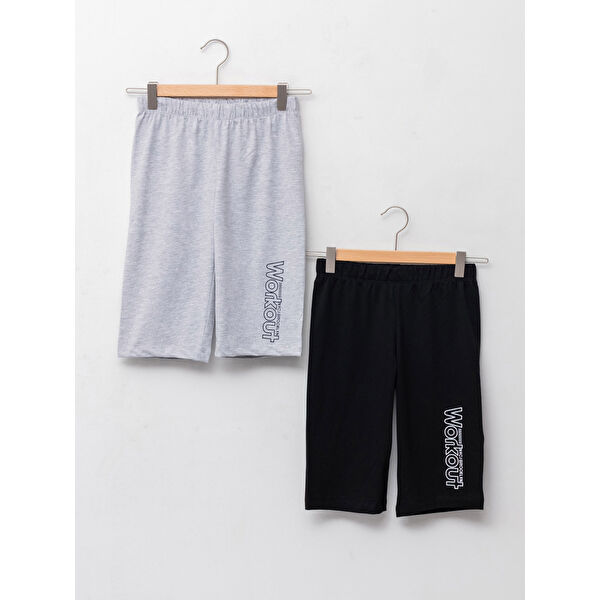 Beli Lastikli Baskılı Erkek Çocuk Pijama Şort 2'li