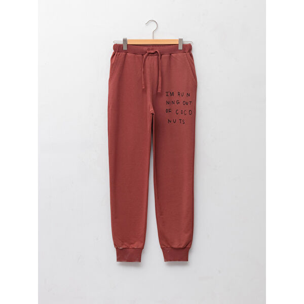 Beli Lastikli Baskılı Erkek Çocuk Jogger Eşofman Altı