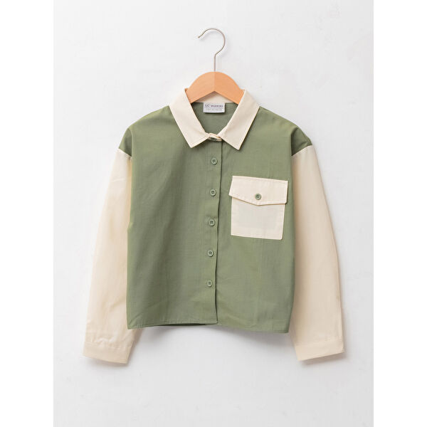 Baskılı Uzun Kollu Poplin Kız Çocuk Gömlek Baskılı Uzun Kollu Poplin Kız Çocuk Gömlek