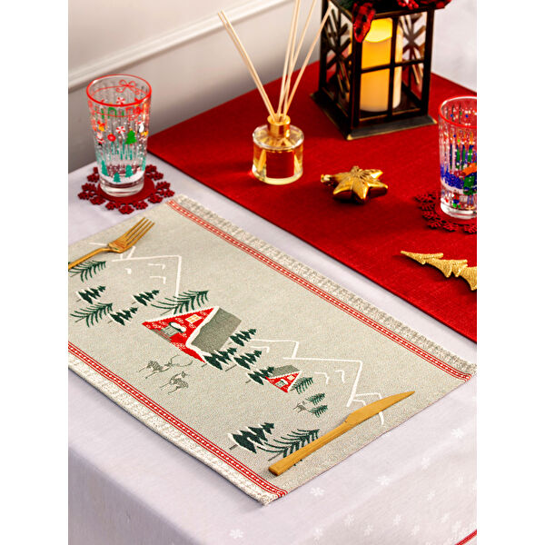 Yılbaşı Temalı Goblen Amerikan Servisi 33x50 Cm Yılbaşı Temalı Goblen Amerikan Servisi 33x50 Cm