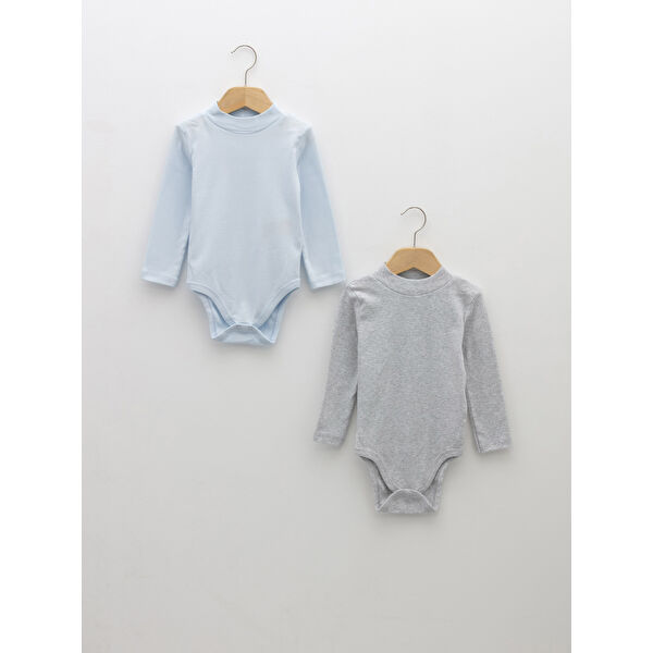 Bisiklet Yaka Uzun Kollu Basic Erkek Bebek Çıtçıtlı Body 2'li Bisiklet Yaka Uzun Kollu Basic Erkek Bebek Çıtçıtlı Body 2'li