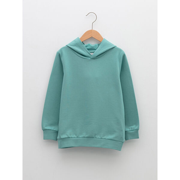 Kapüşonlu Basic Uzun Kollu Erkek Çocuk Sweatshirt Kapüşonlu Basic Uzun Kollu Erkek Çocuk Sweatshirt