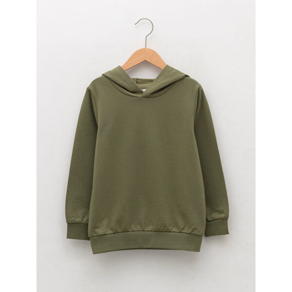 Kapüşonlu Basic Uzun Kollu Erkek Çocuk Sweatshirt Kapüşonlu Basic Uzun Kollu Erkek Çocuk Sweatshirt