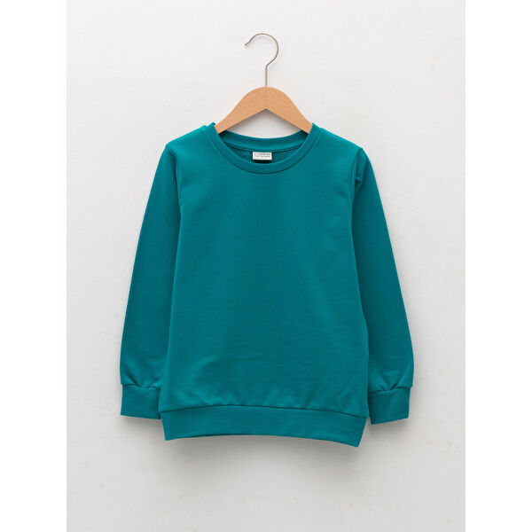Bisiklet Yaka Basic Uzun Kollu Erkek Çocuk Sweatshirt