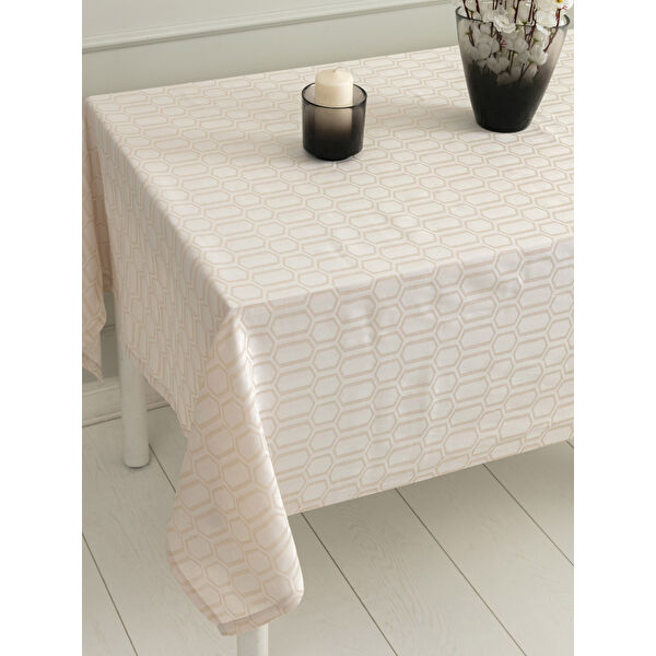 Kendinden Desenli Jakarlı Masa Örtüsü 150x200 Cm