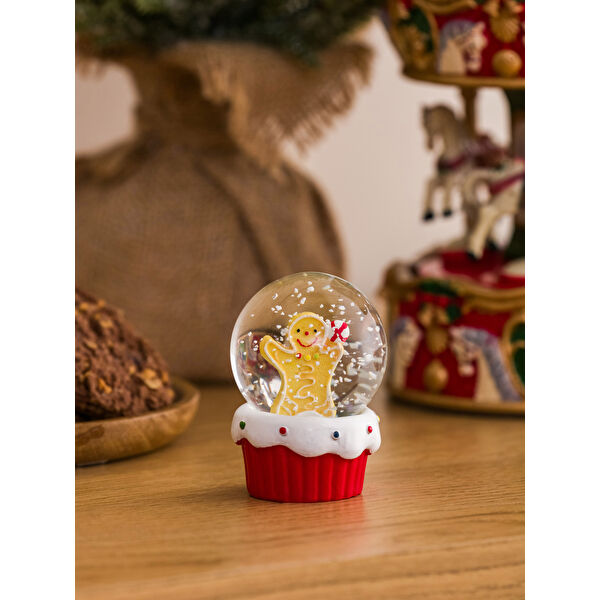 Desenli Dekoratif Kar Küresi 4x4x6 Cm
