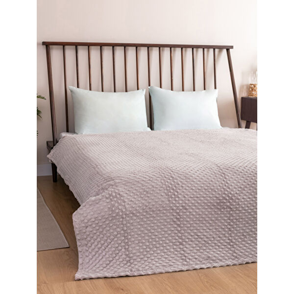 Çift Kişilik Kendinden Desenli Battaniye 200x220 Cm