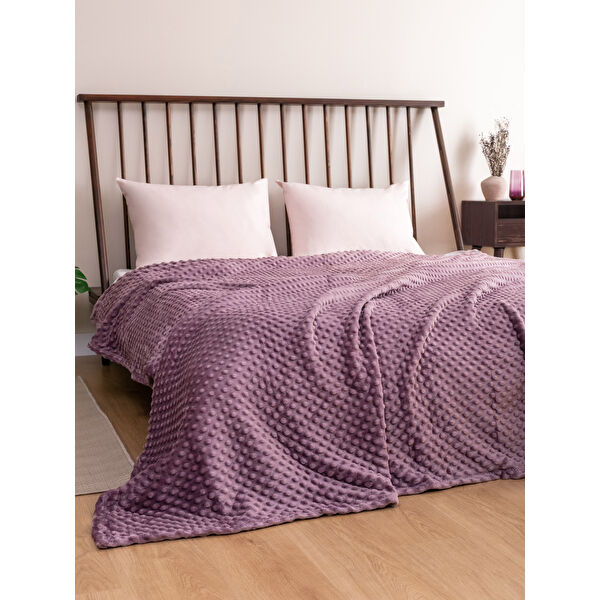 Çift Kişilik Kendinden Desenli Battaniye 200x220 Cm