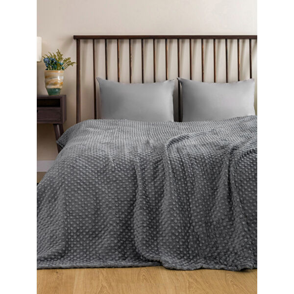 Çift Kişilik Kendinden Desenli Battaniye 200x220 Cm