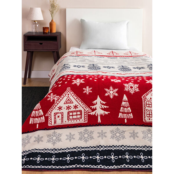 Yılbaşı Temalı Tek Kişilik Battaniye 150x200 Cm