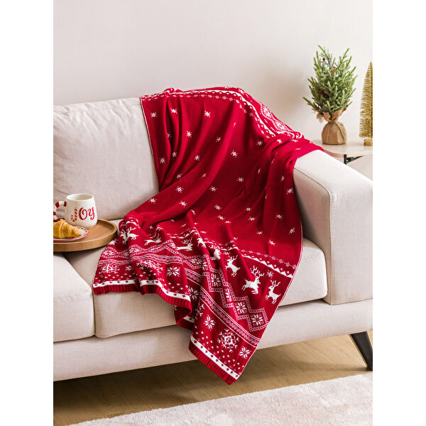 Yılbaşı Temalı Tek Kişilik Triko Battaniye 100x150 Cm Yılbaşı Temalı Tek Kişilik Triko Battaniye 100x150 Cm