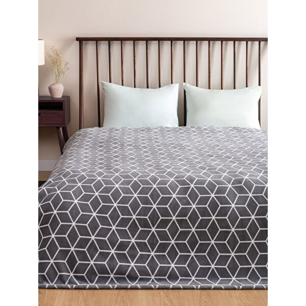 Desenli Wellsoft Çift Kişilik Battaniye 200x220 Cm