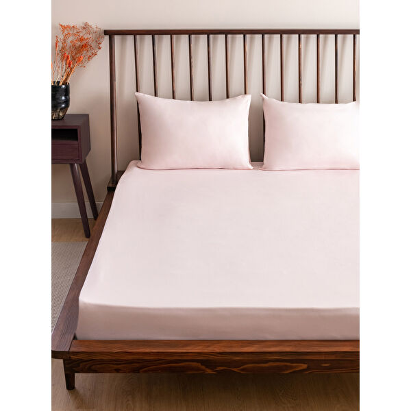 Düz Pamuklu Lastikli Çift Kişilik Çarşaf 180x200x30 Cm