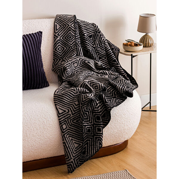 Desenli Çift Taraflı Tek Kişilik Battaniye 130x170 Cm