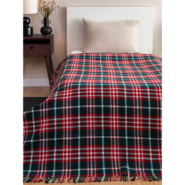 Ekose Desenli Tek Kişilik Battaniye 150x200 Cm