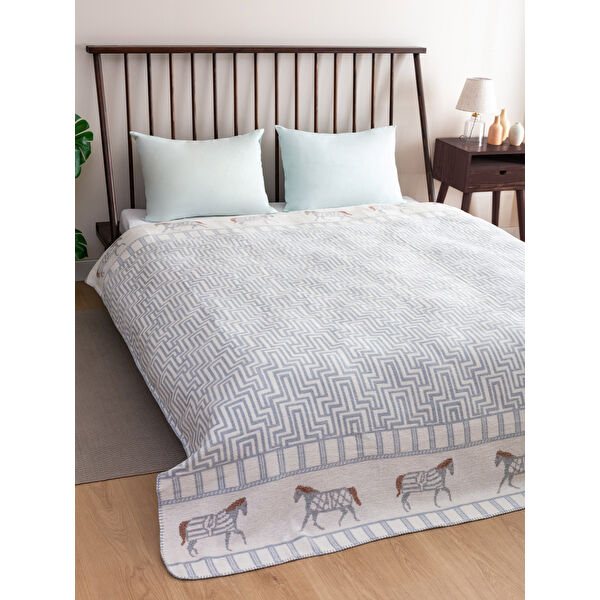 Desenli Çift Kişilik Battaniye 200x220 Cm