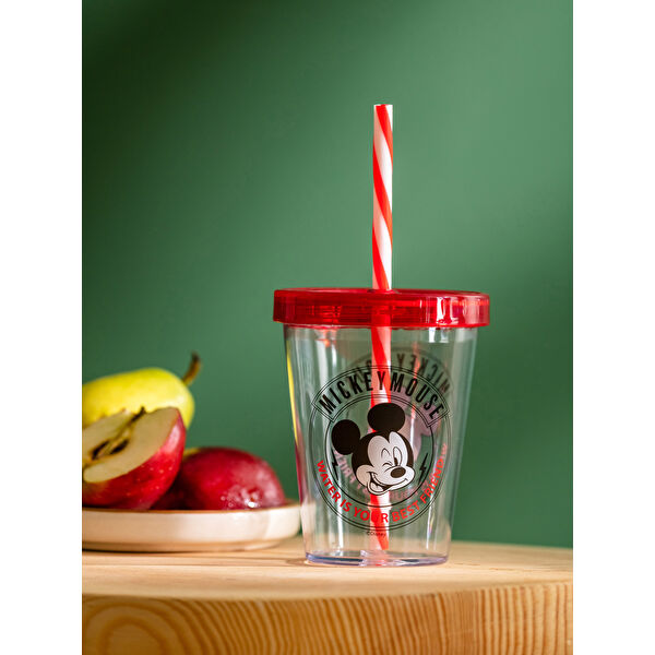 Mickey Mouse Lisanslı Pipetli Bardak 450 Ml