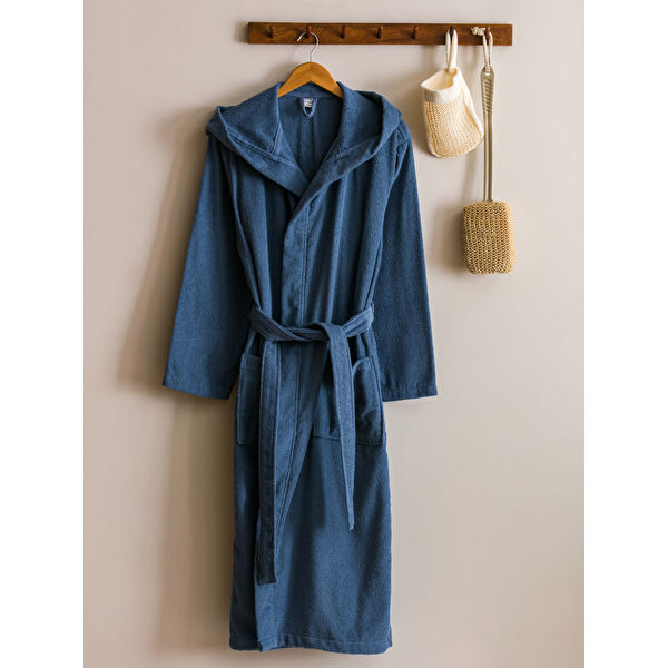 Düz Uzun Kapüşonlu Erkek Bornoz Düz Uzun Kapüşonlu Erkek Bornoz