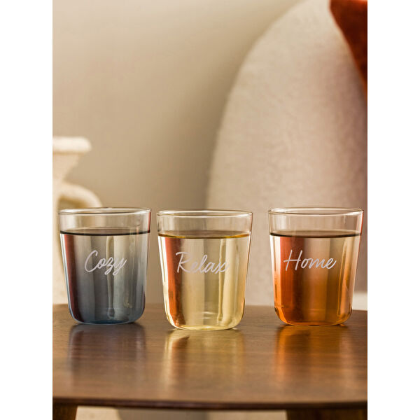 Baskılı Cam Bardak 3'lü 315 Ml