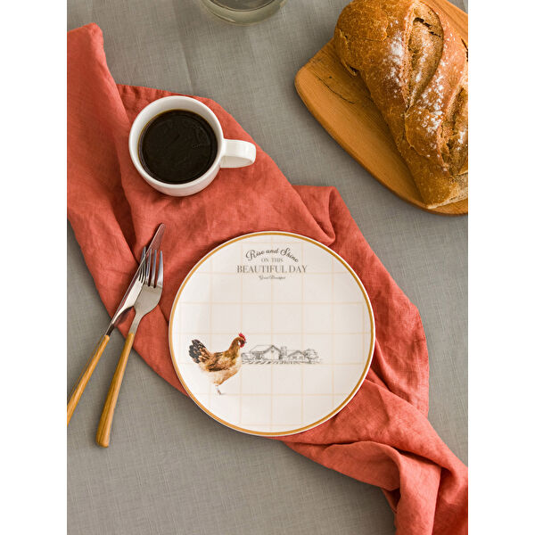 Baskılı Seramik Pasta Tabağı 20 Cm Baskılı Seramik Pasta Tabağı 20 Cm