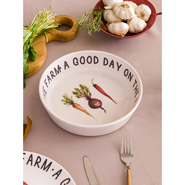 Baskılı Seramik Salata Kasesi Baskılı Seramik Salata Kasesi