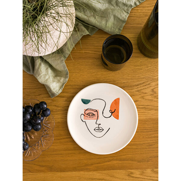 Baskılı Seramik Pasta Tabağı 21 Cm Baskılı Seramik Pasta Tabağı 21 Cm