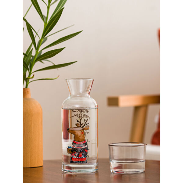 Baskılı Cam Kapaklı Karaf Sürahi 700 Ml Baskılı Cam Kapaklı Karaf Sürahi 700 Ml