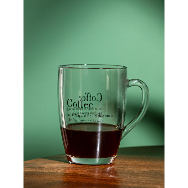 Yazı Baskılı Cam Kupa 238 Ml