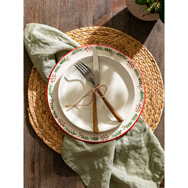 Çiçek Baskılı Seramik Sunum Tabağı 26 Cm Çiçek Baskılı Seramik Sunum Tabağı 26 Cm