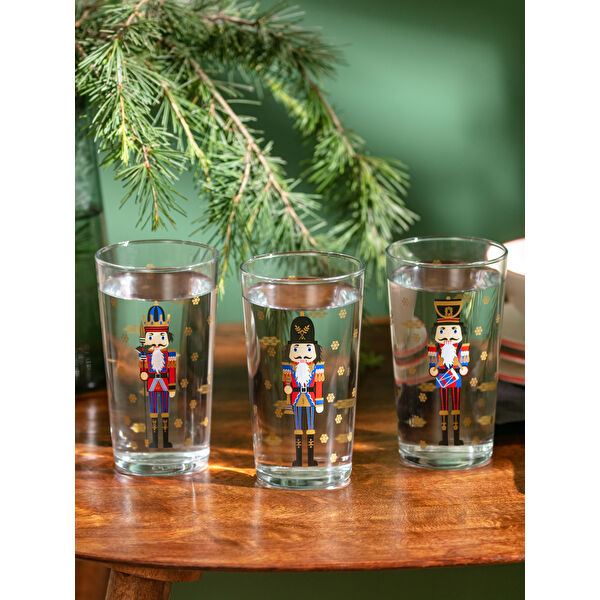 Baskılı Cam Su Bardağı 3'lü 570 Cc