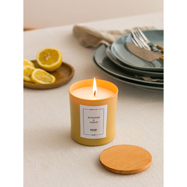 Kapaklı Baskılı Dekoratif Mum 190 Gr