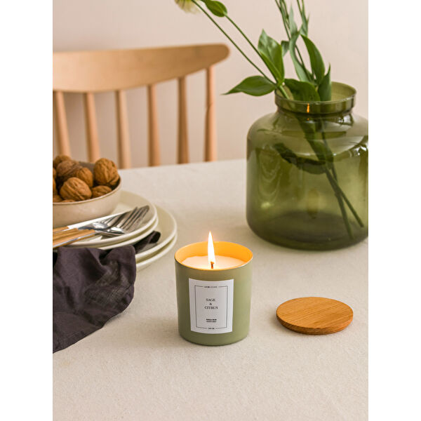 Kapaklı Baskılı Dekoratif Mum 190 Gr