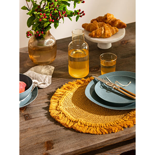 Püskül Detaylı Makrome Supla 35x35 Cm Püskül Detaylı Makrome Supla 35x35 Cm