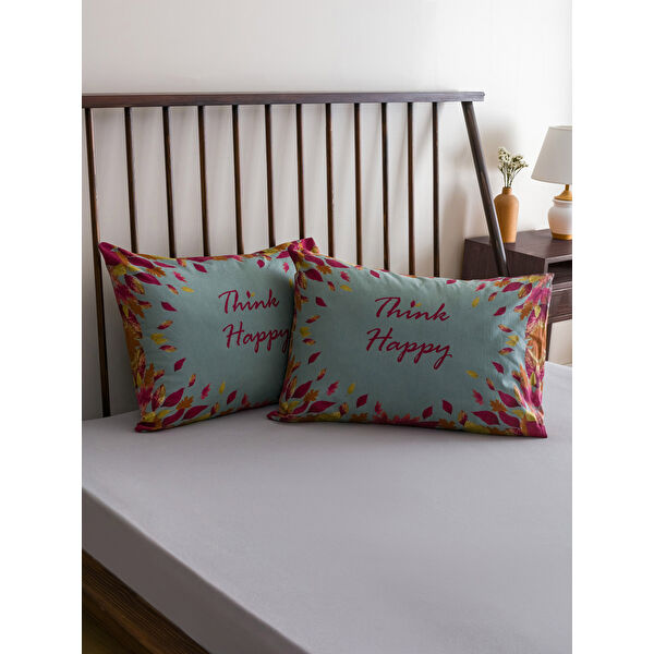 Baskılı Dokuma Yastık Kılıfı 2'li  50x70 Cm