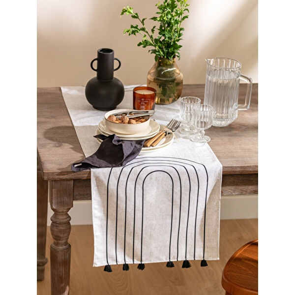 Püskül Detaylı Baskılı Runner 45x150 Cm Püskül Detaylı Baskılı Runner 45x150 Cm