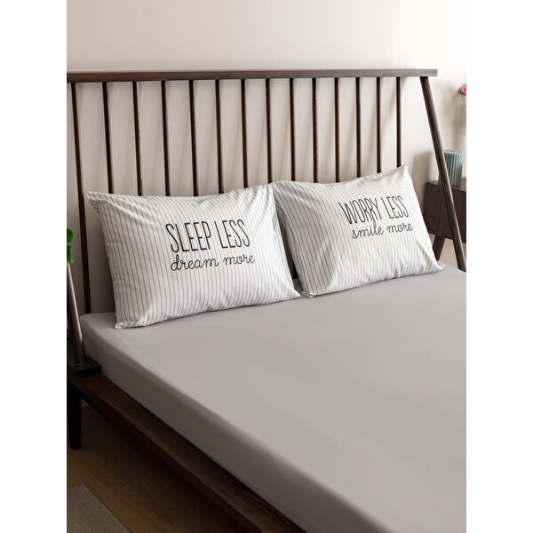 Baskılı Pamuklu Yastık Kılıfı 2'li 50x70 Cm Baskılı Pamuklu Yastık Kılıfı 2'li 50x70 Cm