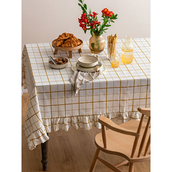 Ekose Desenli Masa Örtüsü 150x200 Cm