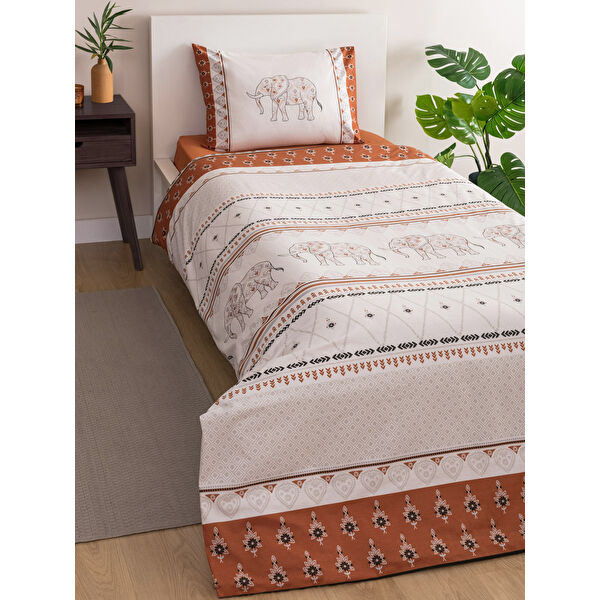 Desenli Pamuklu Tek Kişilik Nevresim Takımı Desenli Pamuklu Tek Kişilik Nevresim Takımı